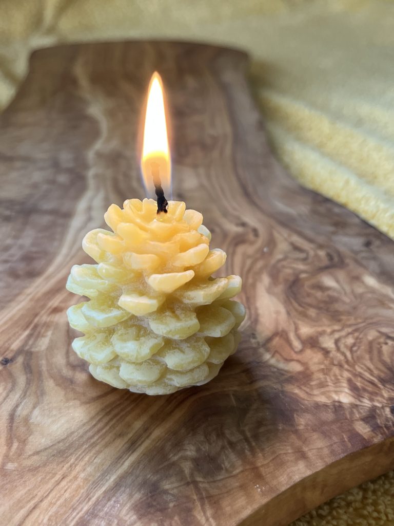 Small Pine Cone Beeswax Candle | Buy Artisan Candles | The Hampshire ...